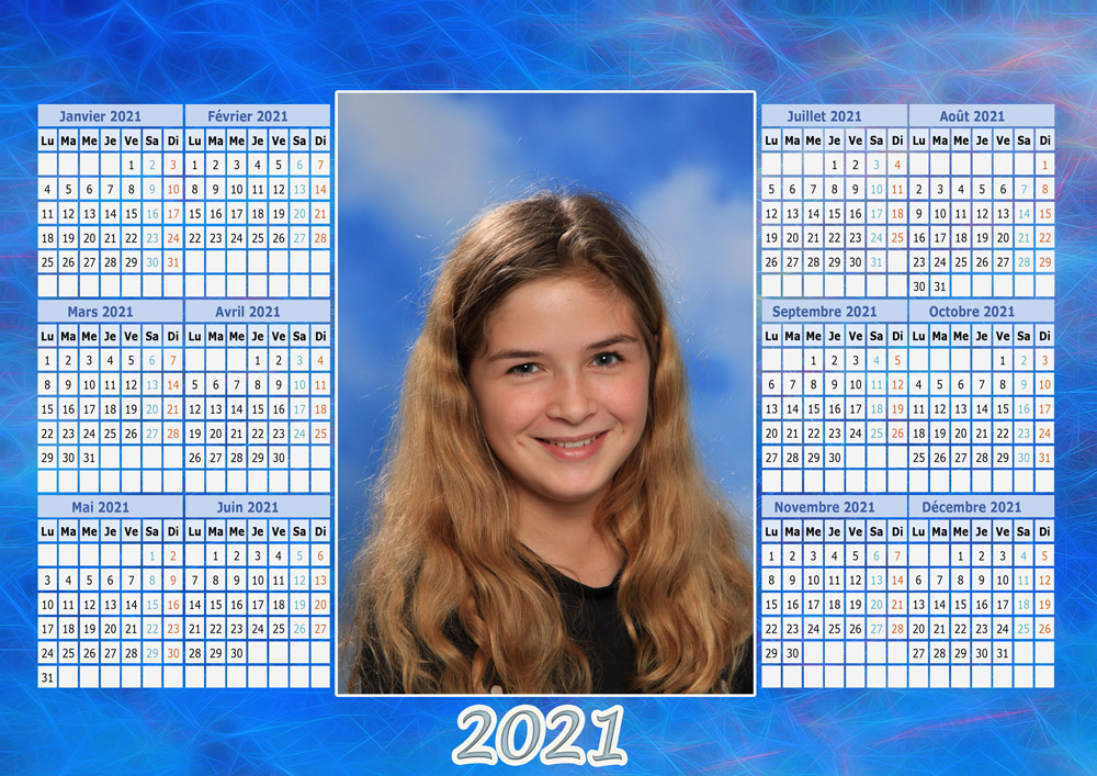 Calendrier format A4 – Ma Recommande